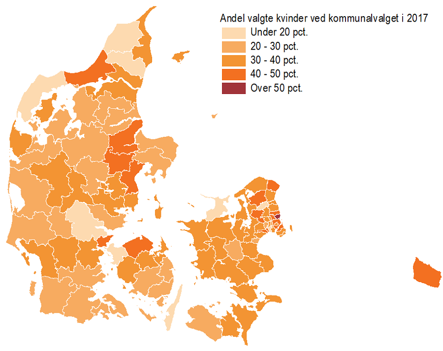 Kun i én kommune var der flere valgte kvinder end mænd ved ...