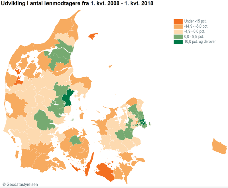 NYT: Størst stigning i antal lønmodtagere i København - Danmarks Statistik