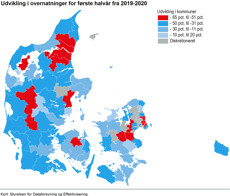 NYT: Antal overnatninger næsten halveret i første halvår - Danmarks ...
