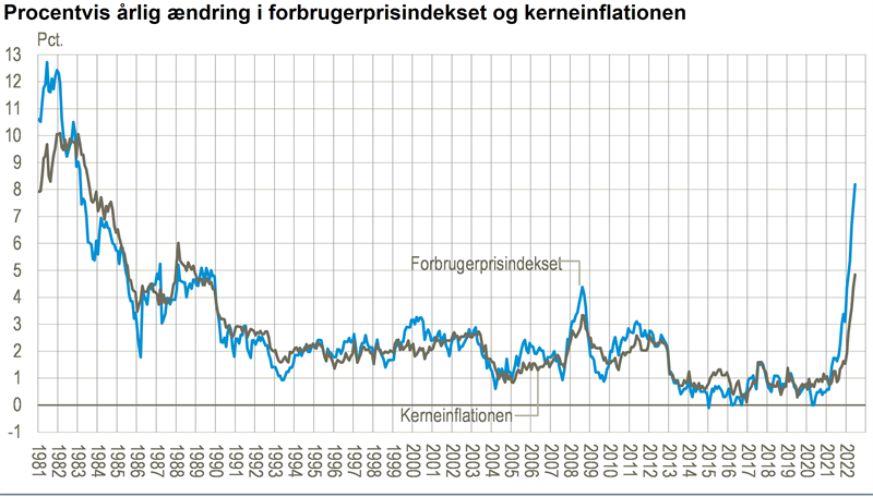 NYT: Fortsat højere stigninger i forbrugerpriserne - Danmarks Statistik